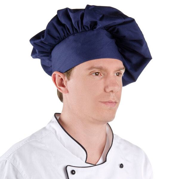 Intedge 13" Navy Blue Chef Hat