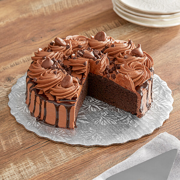 Enjay 9" Silver Laminated Corrugated Cake Circle - 200/Case