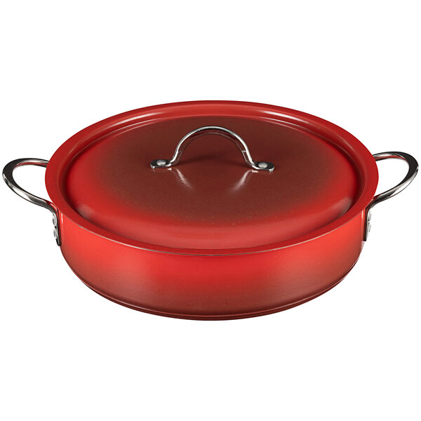 Bon Chef Country French X 6 Qt. Ombre Crimson Red Brazier Pot with ...