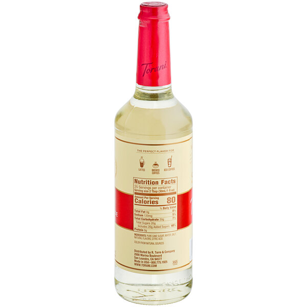 Torani Puremade Vanilla Salt Flavoring Syrup 750 mL Glass Bottle