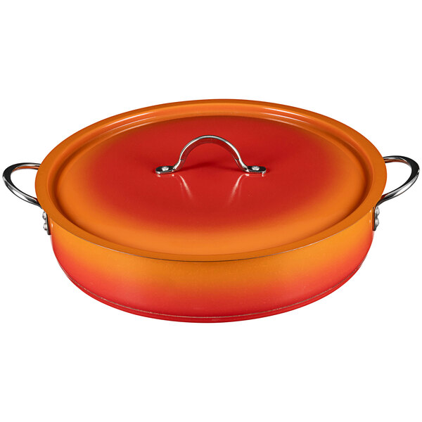 Bon Chef Country French X 9 Qt. Ombre Tangerine Brazier Pot with Cover ...
