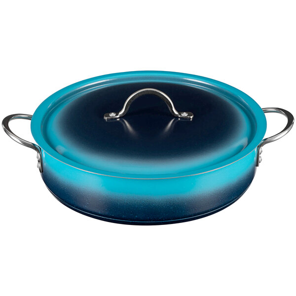 Bon Chef Country French X 6 Qt. Ombre Caribbean Blue Brazier Pot with ...