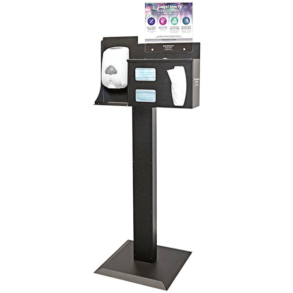 BOWMAN Dispensers Cover Your Cough Black Steel Compliance Kit with ...