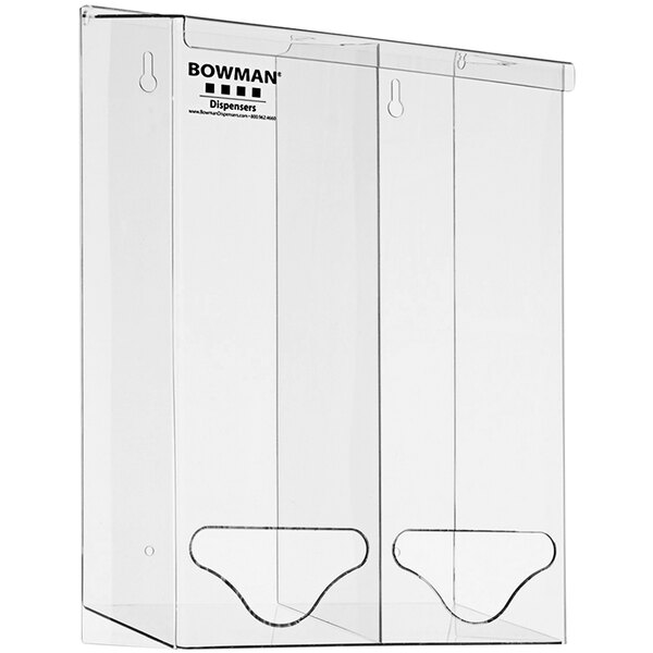 BOWMAN Dispensers Clear PETG Plastic Tall Double Bulk Dispenser BP-012