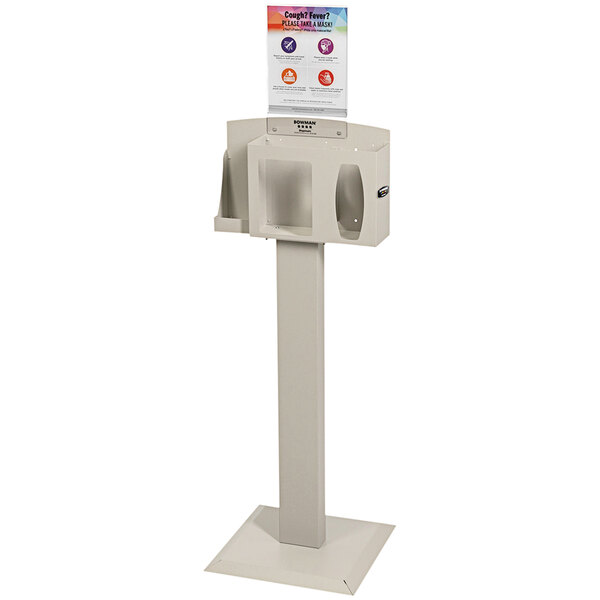 BOWMAN Dispensers Cover Your Cough Quartz Beige Steel Compliance Kit ...