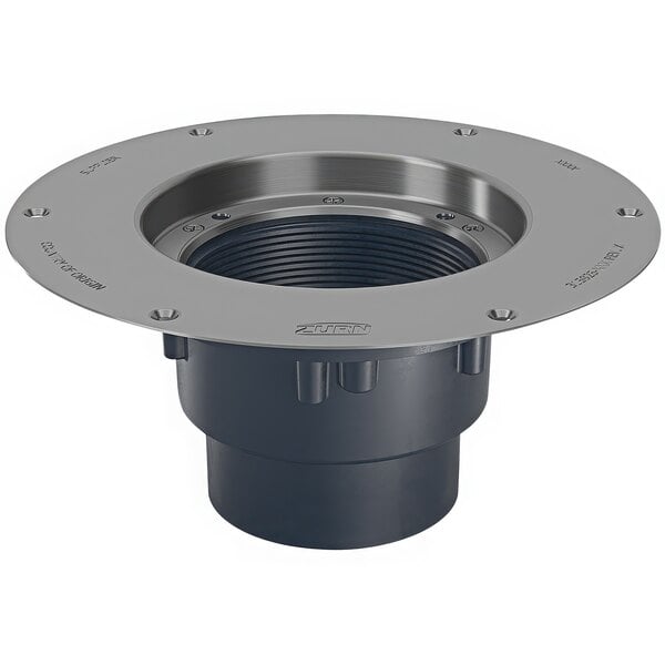 Zurn Elkay EZC2-PV3-DP EZ2 PVC Cleanout with Deck Plate and 3" - 4" Outlet