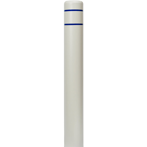 Innoplast BollardGard 9 1/8" x 72" Light Gray Bollard Cover with Blue ...