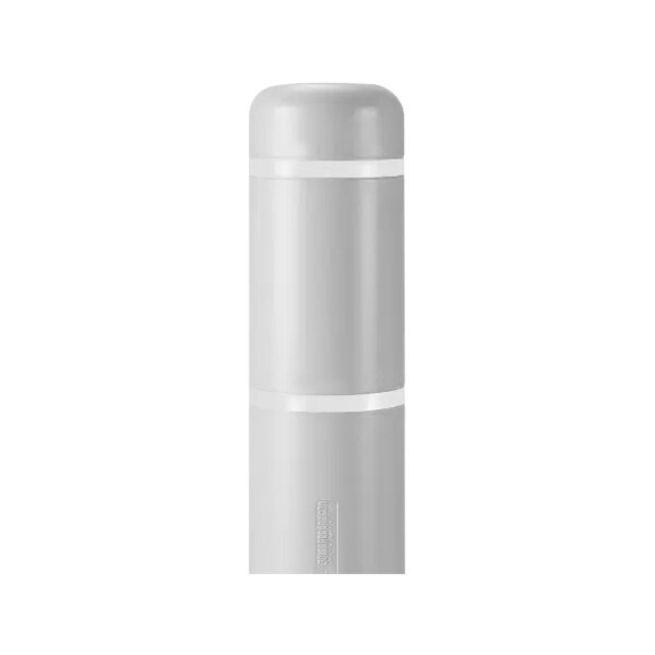 Innoplast BollardGard 7 1/8" x 60" Light Gray Bollard Cover with White ...