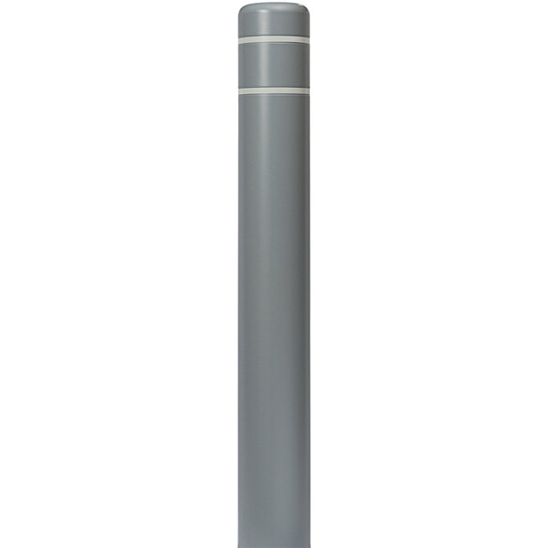 Innoplast BollardGard 9 1/8" x 72" Gray Bollard Cover with White ...