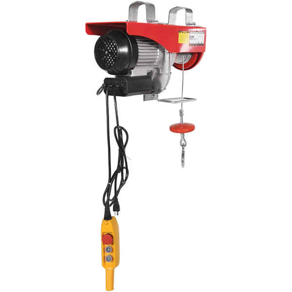Vestil Red Steel Electric Mini Cable Hoist MINI-10 - 1000 lb. Capacity