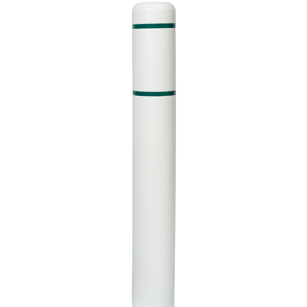 Innoplast BollardGard 7 1/8" x 72" White Bollard Cover with Green ...