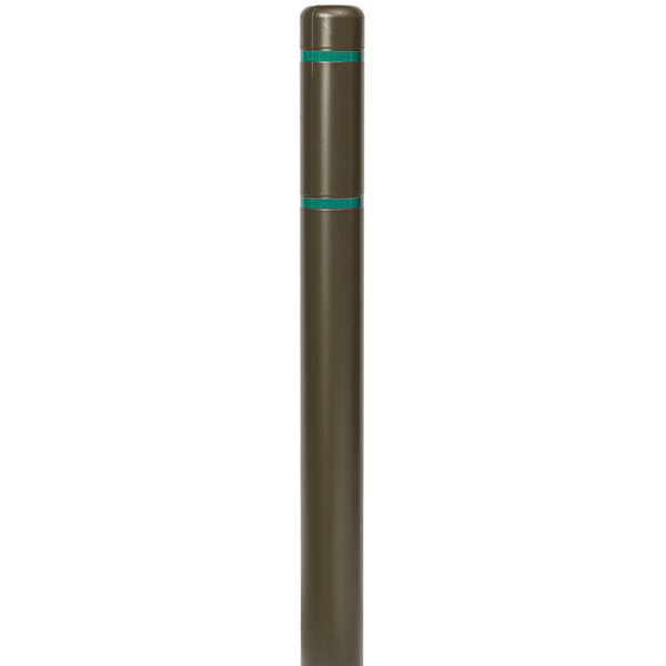 Innoplast BollardGard 4 11/16" x 64" Brown Bollard Cover with Green ...