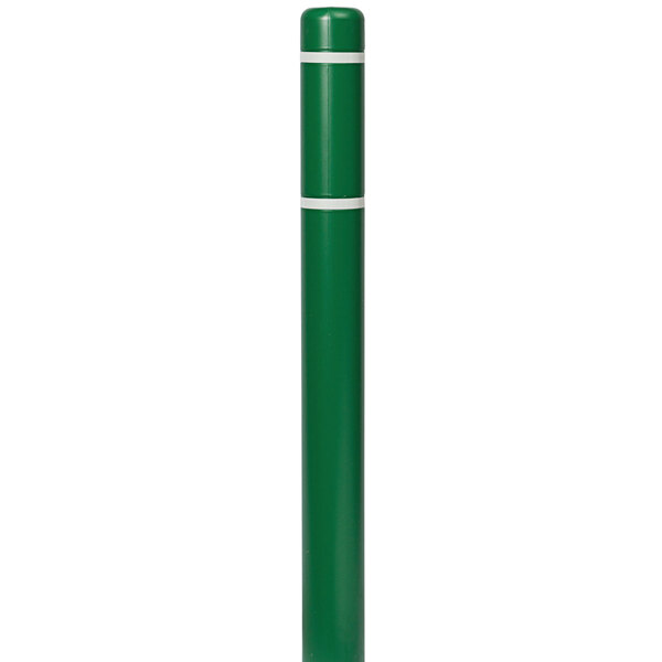 Innoplast BollardGard 4 11/16" x 52" Green Bollard Cover with White ...