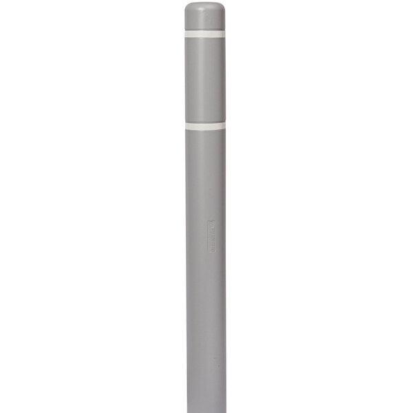 Innoplast BollardGard 4 11/16" x 72" Gray Bollard Cover with White ...