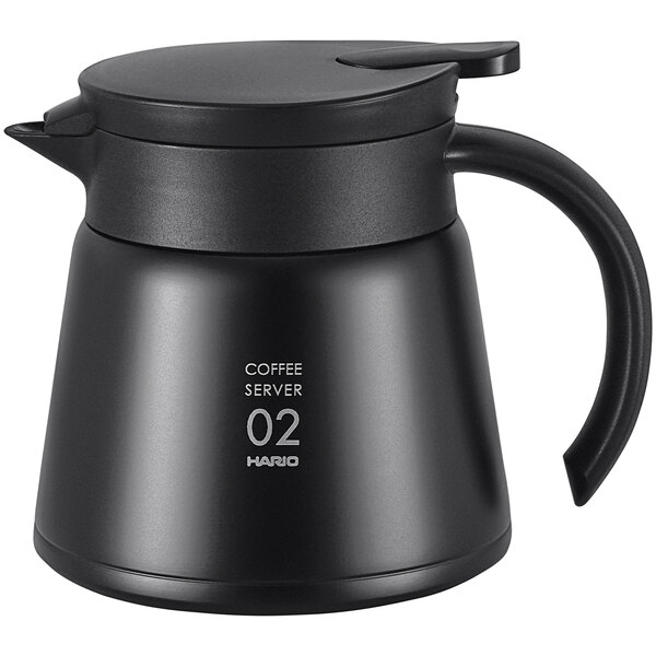 Hario VHS-60B V60 20 oz. Size 02 Black Insulated Stainless Steel Coffee ...