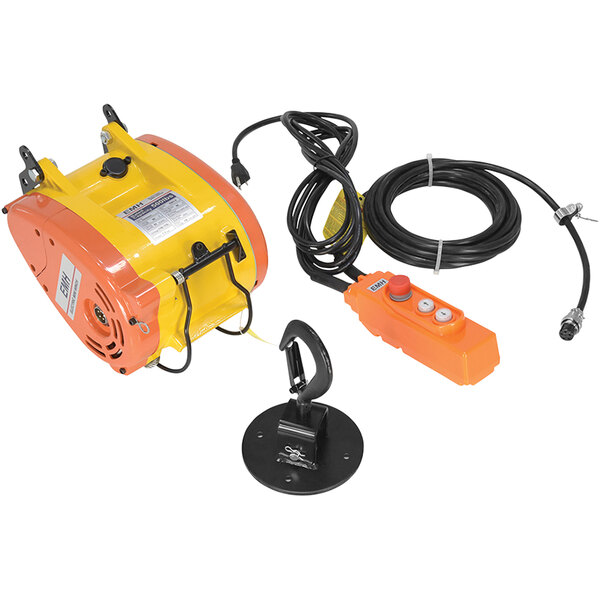 Vestil Orange / Yellow Steel Electric Mini Hanging Cable Hoist EMH-5 ...