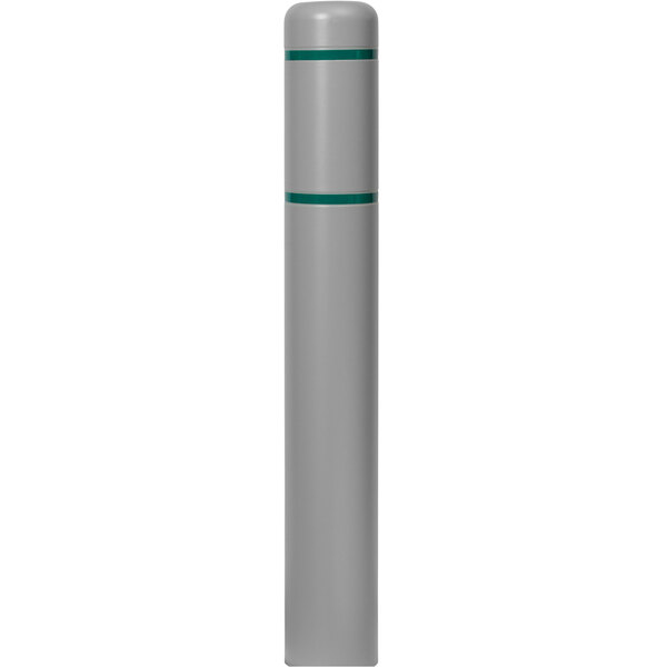 Innoplast BollardGard 7 1/8" x 52" Gray Bollard Cover with Green ...