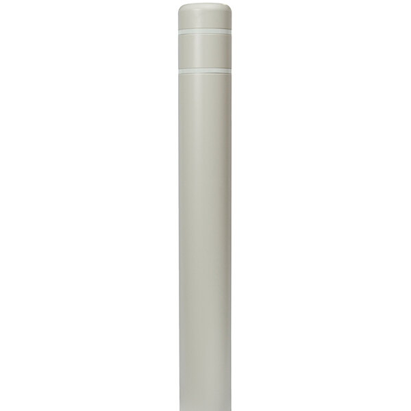 Innoplast BollardGard 9 1/8" x 72" Light Gray Bollard Cover with White ...