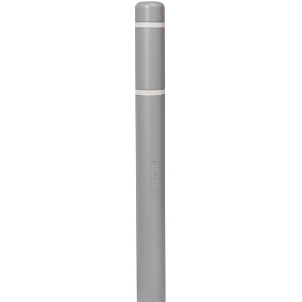 Innoplast BollardGard 4 11/16" x 52" Gray Bollard Cover with White ...