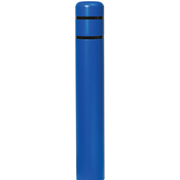 Innoplast BollardGard 9 1/8" x 72" Blue Bollard Cover with Black ...