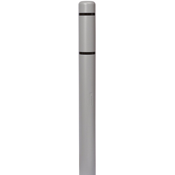 Innoplast BollardGard 4 11/16" x 52" Gray Bollard Cover with Black ...