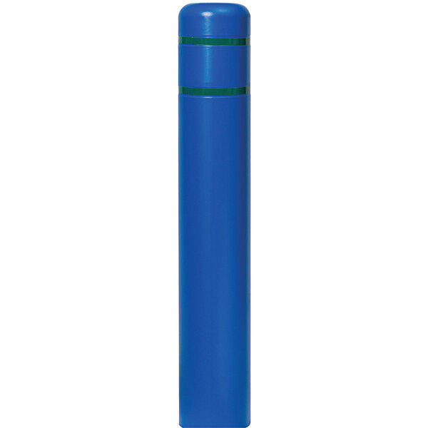 Innoplast BollardGard 9 1/8" x 72" Blue Bollard Cover with Green ...