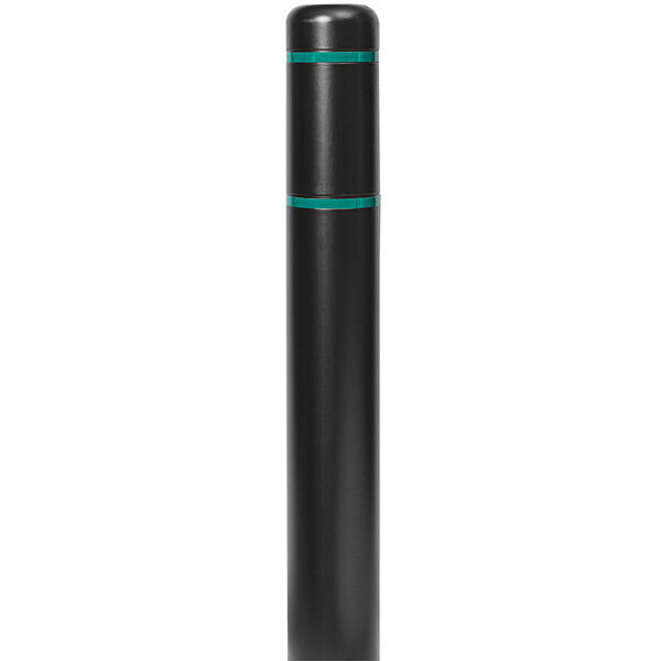 Innoplast BollardGard 7 1/8" x 52" Black Bollard Cover with Green ...