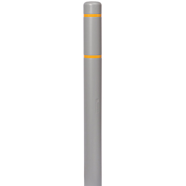Innoplast BollardGard 4 11/16" x 52" Gray Bollard Cover with Yellow ...