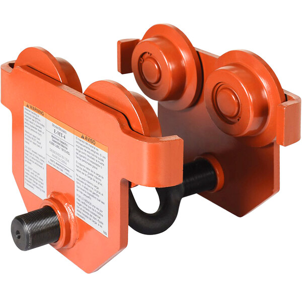 Vestil Orange Steel Low Profile Manual Push Trolley E-MT-4 - 4000 lb ...