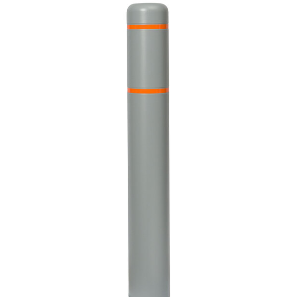 Innoplast BollardGard 7 1/8" x 72" Gray Bollard Cover with Orange ...