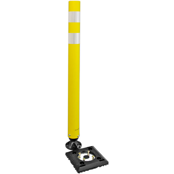Innoplast Tuff Post 3" x 36" Yellow Flexible Quick Release Bollard with ...