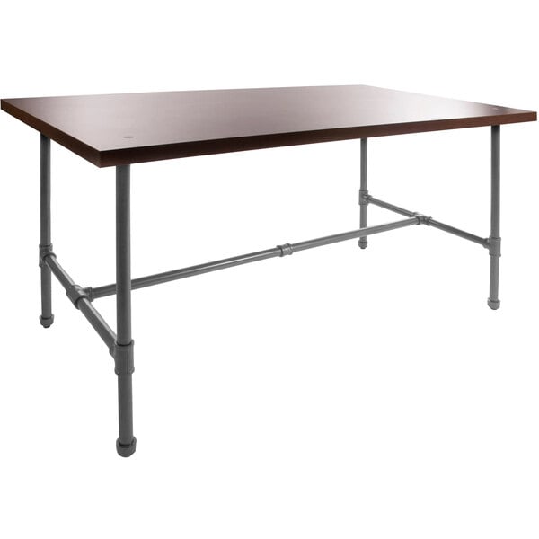 Econoco 30" x 58" x 30 1/2" Industrial-Style Nesting Table with ...