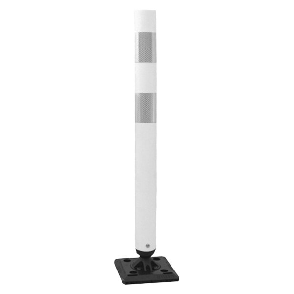 Innoplast Tuff Post 3" x 36" White Flexible Fixed Bollard with 3" White ...