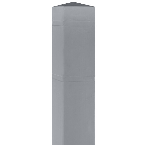 Innoplast BollardGard 6 1/2" x 60" Gray Square Bollard Cover SBC6560GN