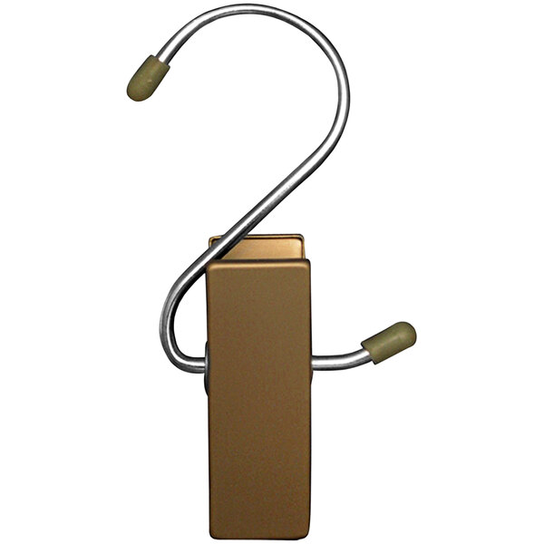 4 1/2" Brushed Chrome Hang-All Metal Clip with Chrome Hook - 12/Pack