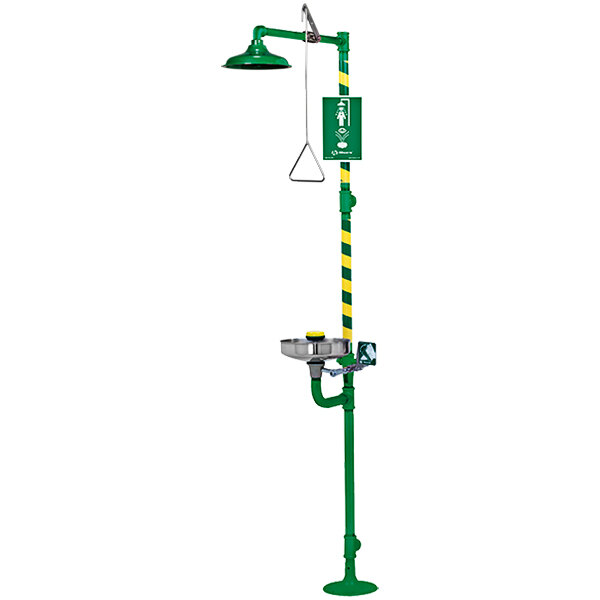 Haws Axion MSR 89 1/4" Green Epoxy Emergency Shower and Eye / Face Wash ...