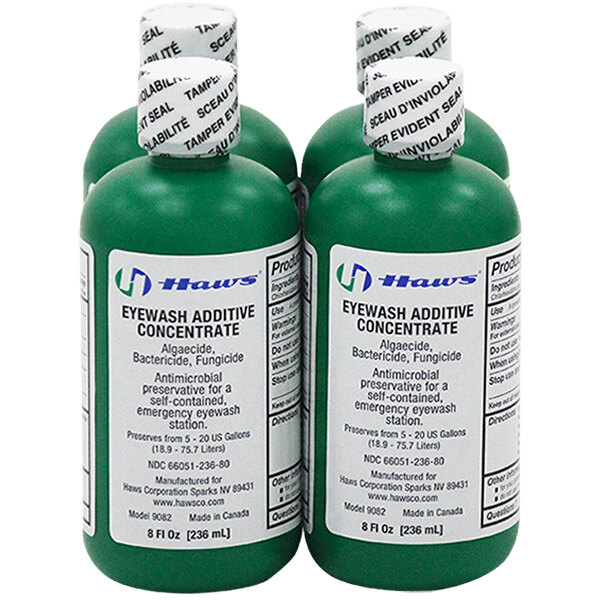 Haws 9082 8 oz. Eyewash Water Additive - 4/Pack
