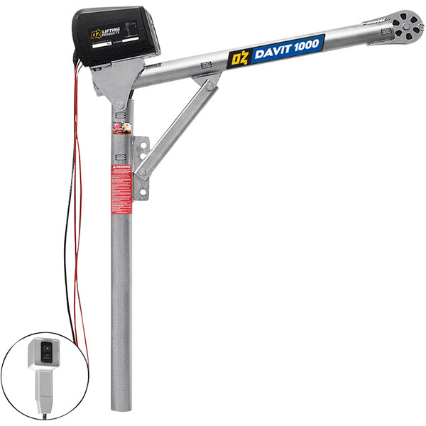 OZ Lifting Products Steel Davit Crane with 115V AC Electric Winch ...