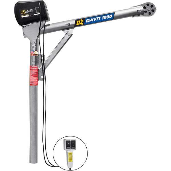 OZ Lifting Products Steel Davit Crane with 12V DC Electric Winch ...