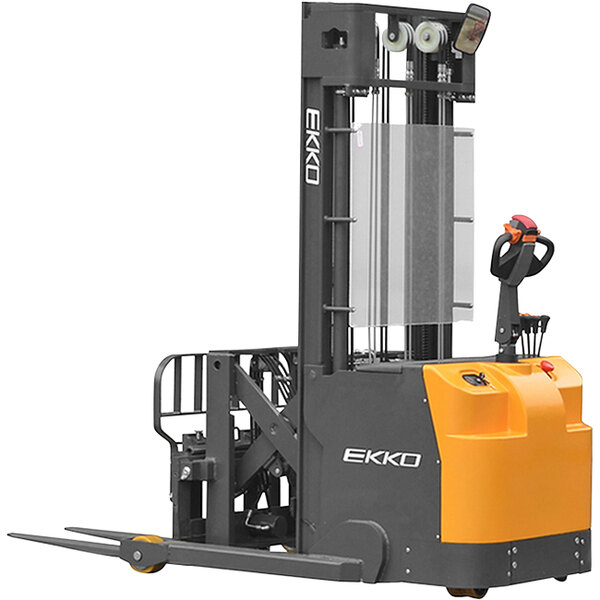 EKKO 3,300 lb. 138" Full Electric Powered Reach Truck / Fork Stacker ...
