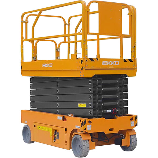 EKKO 45 1/4" x 88 9/16" Battery-Powered Drivable Compact Scissor Lift ...