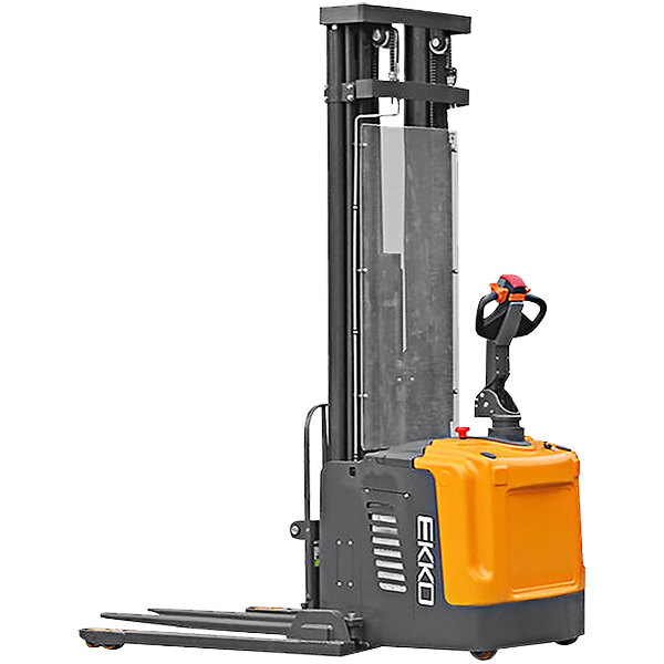 EKKO 4,400 lb. 216" Full Electric Powered Straddle Fork Stacker with ...