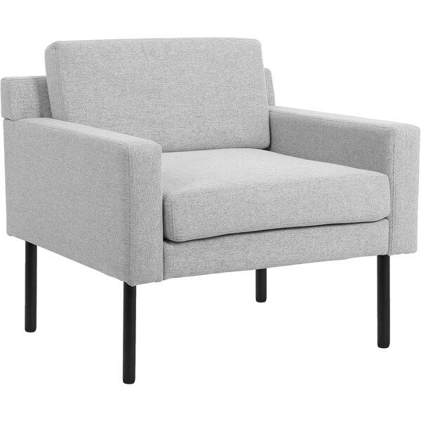 Boss Gray Poly-Linen Weave Lounge Chair