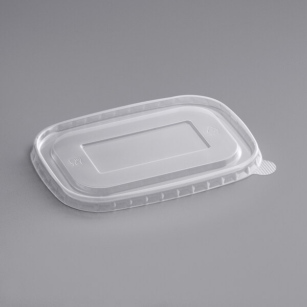 Choice 16-32 oz. Rectangular PET Take-Out Lid - 300/Case
