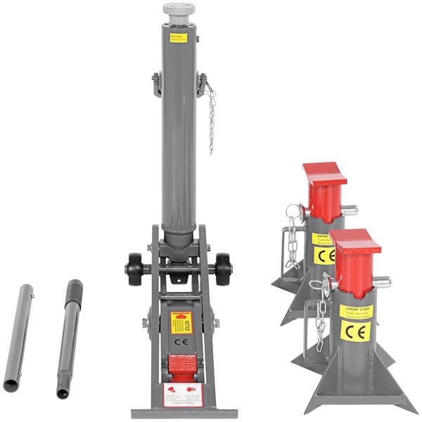 Vestil 15,000 lb. Manual Hydraulic Fork Truck Jack with 2 Jack Stands ...