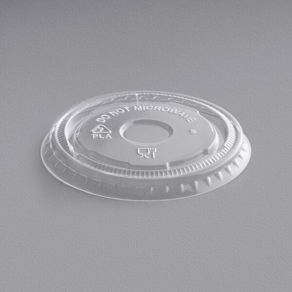 EcoChoice 4 oz. Round Compostable PLA Take-Out Lid - 1000/Case