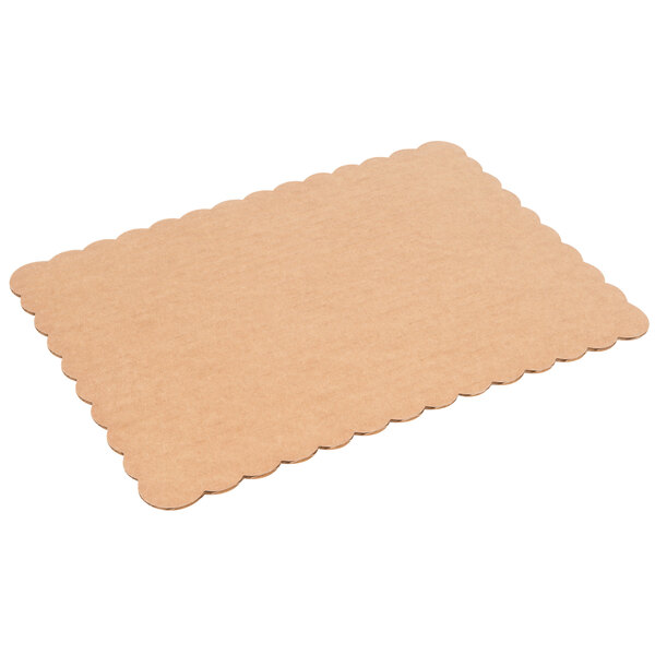 14" x 10" Gold Laminated Rectangular Quarter Sheet Cake Pad - 100/Bundle