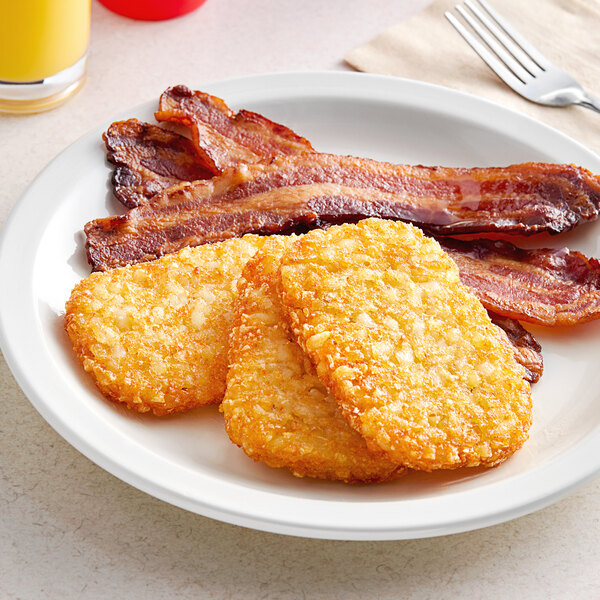 Simplot Hash Brown Rectangle Patties 5 lb. Bag - 6/Case