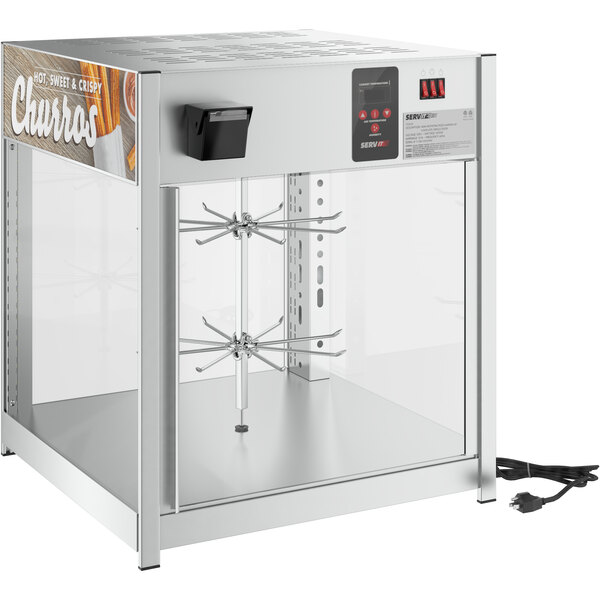 ServIt 18" Churro Self-Service Countertop Display Warmer with 4-Shelf ...