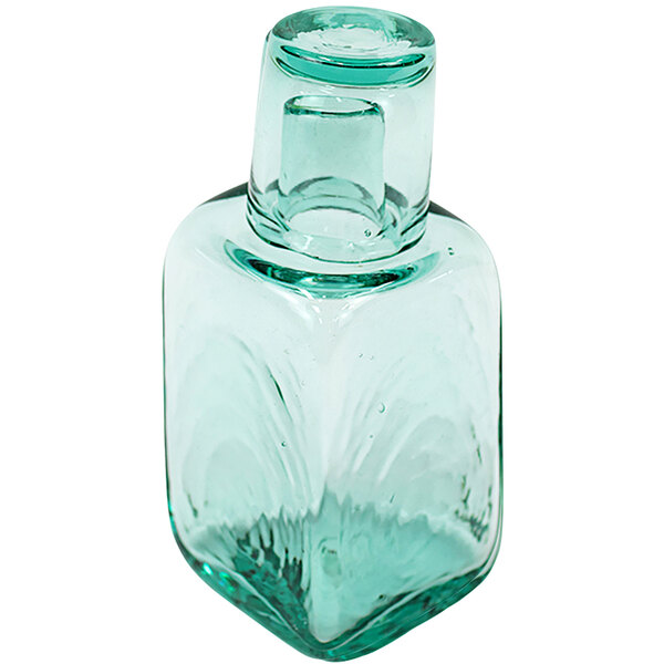 Kalalou 28 oz. Square Glass Carafe with 4 oz. Small Drinking Glass
